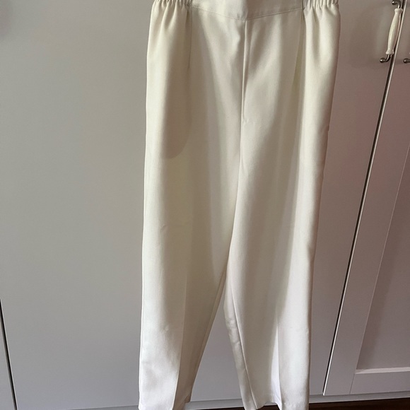 Koret | Pants & Jumpsuits | Korea Off White Wool Pleated Slacks With ...